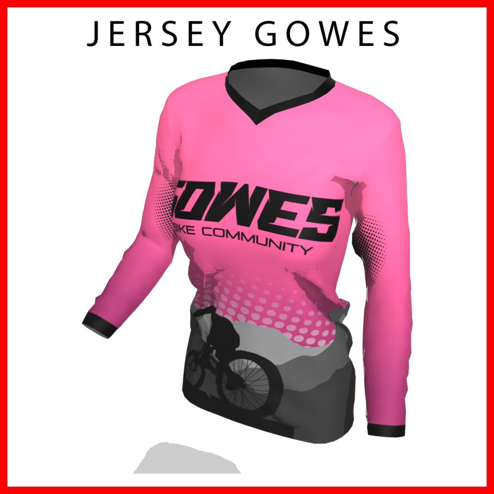 Jual Baju Kaos Jersey Sepeda Gowes Wanita Cewek Perempuan Lengan Panjang Printing-113 Jersey ...