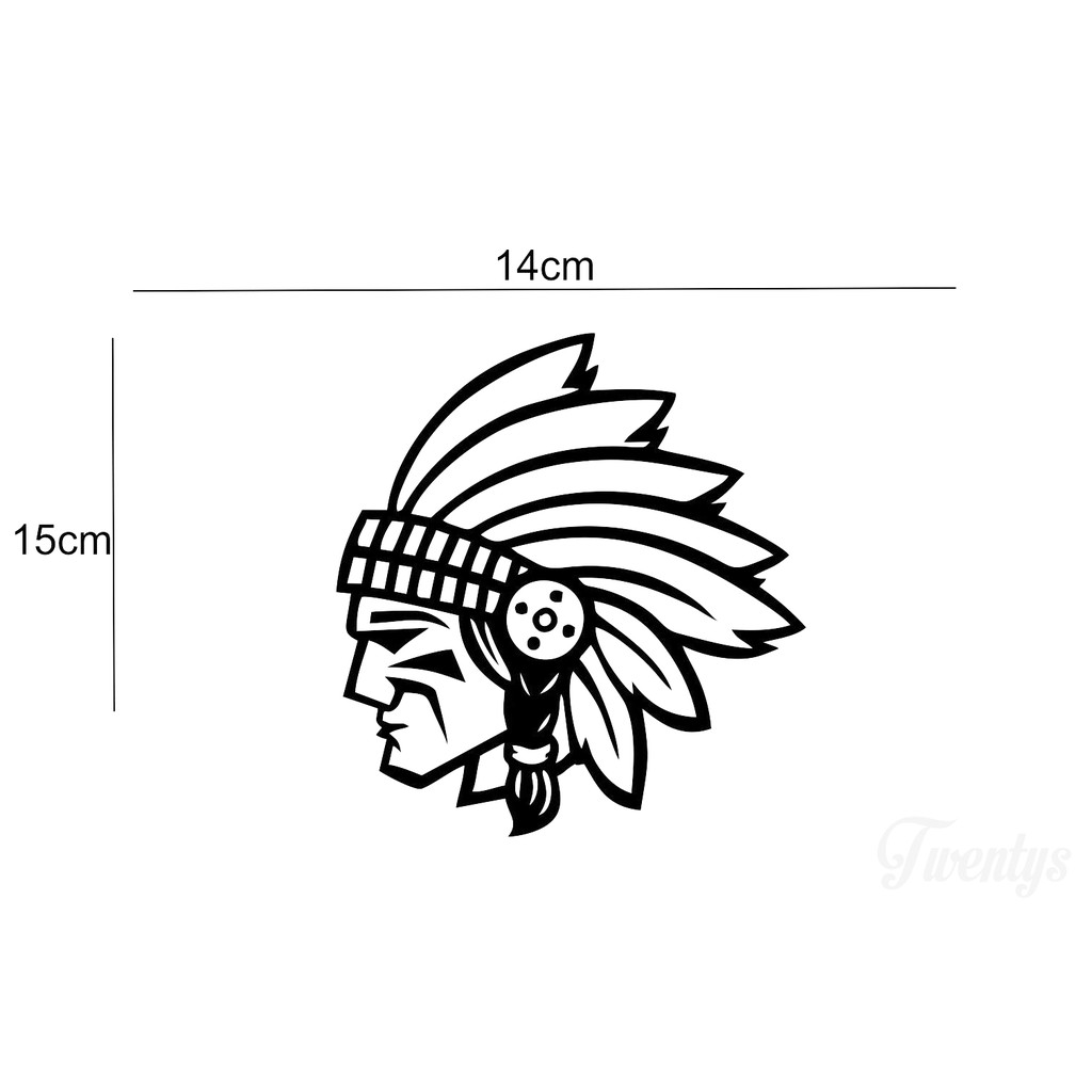 Jual STIKER INDIAN HEAD CUTTING STICKER VINYL DECAL | Shopee Indonesia