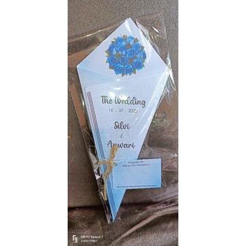 Jual cetak undangan pernikahan Bouqet / undangan unik / undangan 3D ...