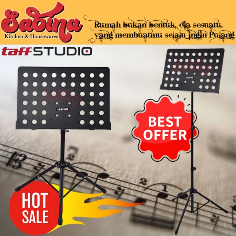Jual Stand Buku Partitur Musik Sheet Adjustable Foldable Portable 140CM ...