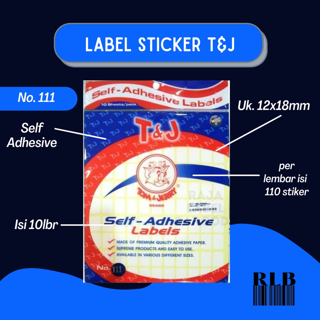 Jual LABEL TOM AND JERRY NO. 111 UKURAN 12x18mm | Shopee Indonesia