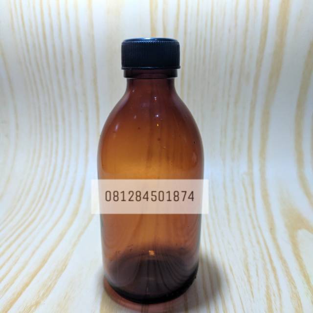 Jual Botol kaca 200 ml coklat lengkap tutup ulir | Shopee Indonesia