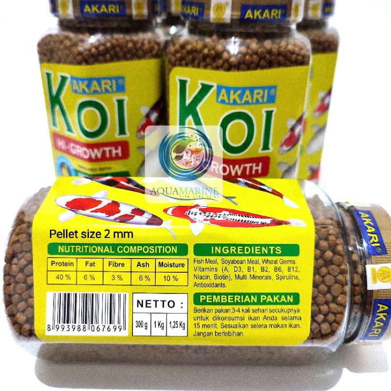 Jual Akari Koi Hi Growth Pelet Pertumbuhan Bulky Ikan Koki Koi Louhan ...