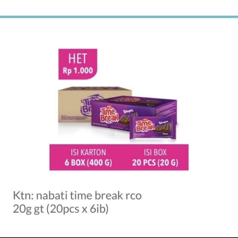 Jual NABATI TIME BREAK RICHOCO 20PACK@20gr | Shopee Indonesia