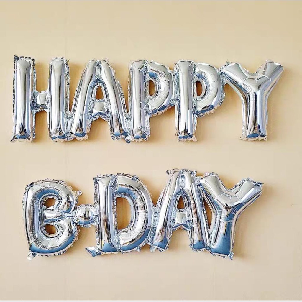 Jual BALON FOIL HURUF HAPPY BDAY SAMBUNG / BALON HAPPY BIRTHDAY SET ...