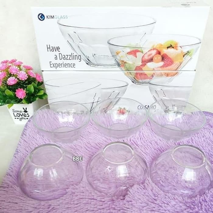 Jual FREE DUS mangkuk kaca ice dessert Kimglass Cosmo Bowl Set 6 pcs ...