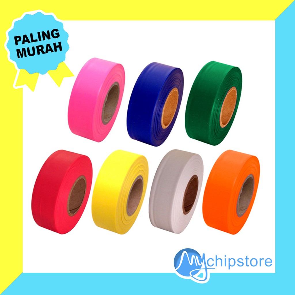 Jual Pita Flagging Tape Pita Survey 1x50M Safe T | Shopee Indonesia
