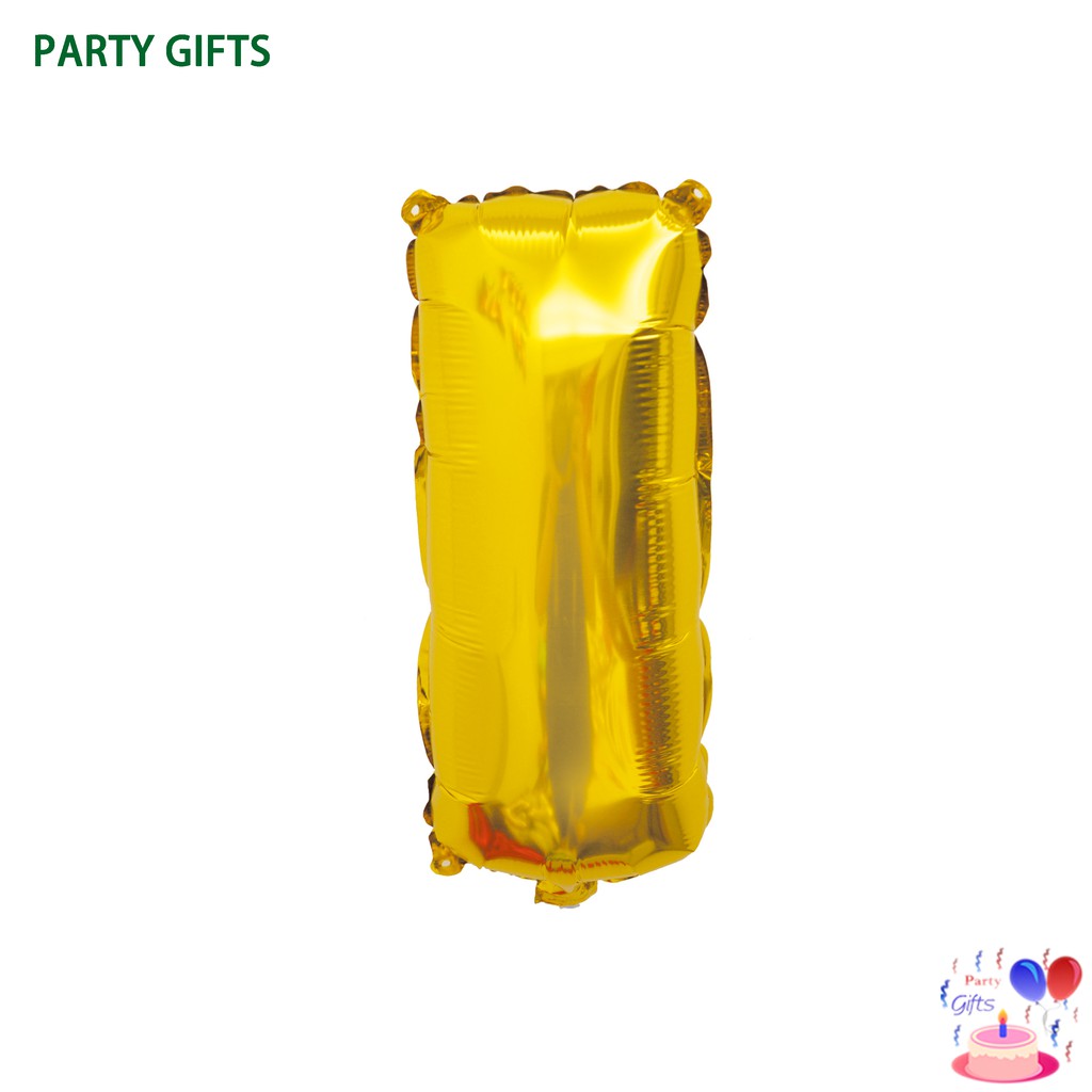 Jual Balon Foil Huruf Gold 16 Inch 40cm A-Z Balon Foil Angka 0-9 Gold ...