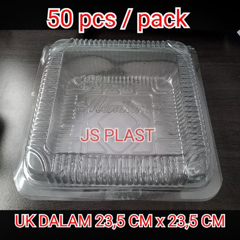 Jual (ISI 50PCS) Mika Jumbo Kue Bolu Ukuran Besar Kotak- Mika Kue ...