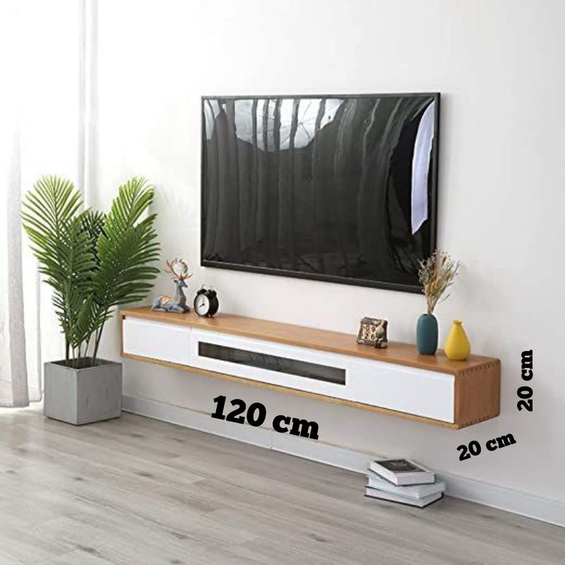 Jual Rak tv Meja tv gantung minimalis Tempel Dinding melayang size 20 ...