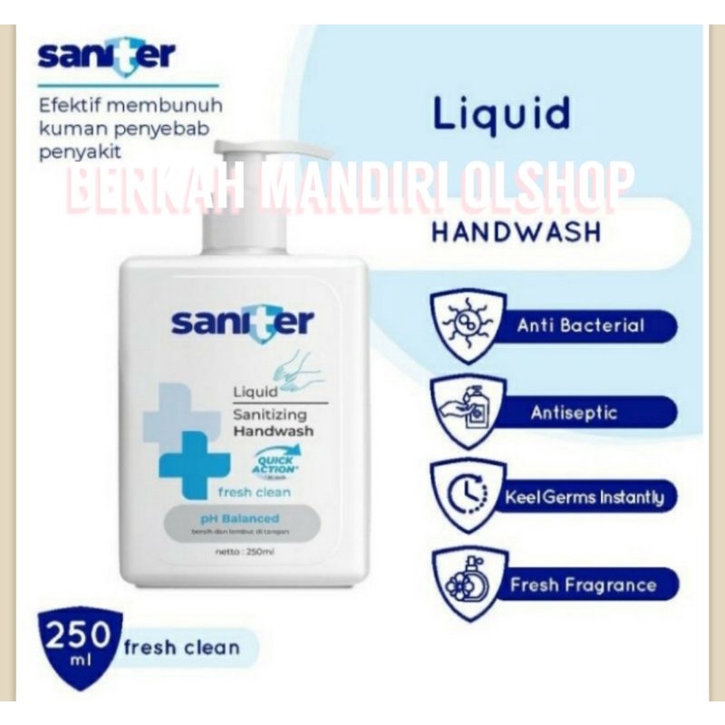 Jual SANITER HAND WASH BOTOL PUMP 250ML | Shopee Indonesia