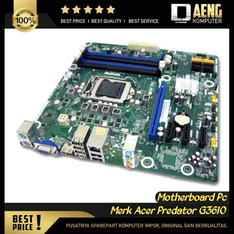 Jual Motherboard Mainboard Mobo ddr3 Intel Acer Predator G3610 1155 ...