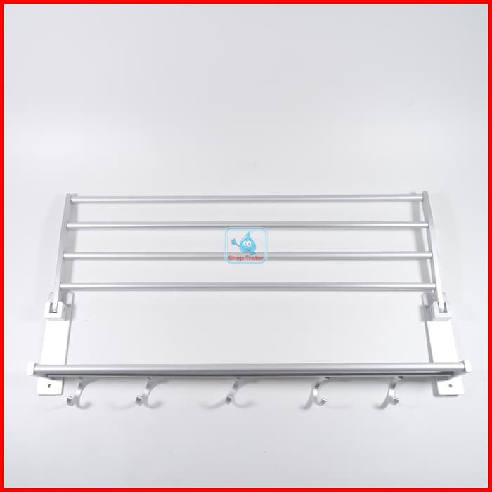 Jual Rak Handuk Lipat Dinding Toilet Aluminium Size 60X21X16Cm | Shopee ...