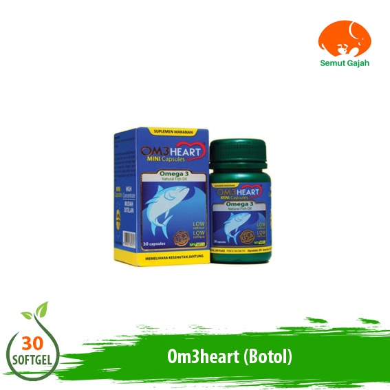 Jual Om3heart Botol (Isi 30 Soft Capsules) | Shopee Indonesia