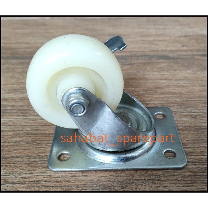 Jual RODA TROLI NILON DENGAN REM DIAMETER 2,5 INCH putaran 360 derajat ...