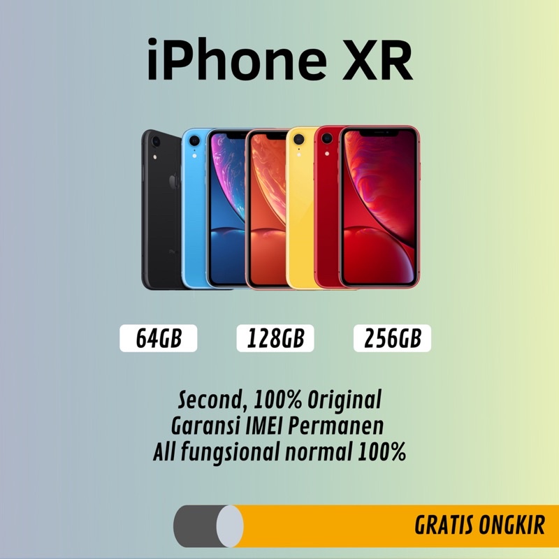 Jual iPhone Xr 256GB 128GB 64GB Second Original 100% Fullset Mulus | Shopee Indonesia