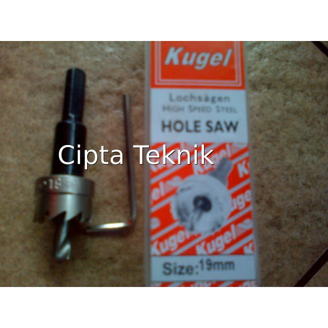 Jual Hole Saw Kugel 19mm HSS Holesaw 19 mm Bor Plong Alat Untuk Membuat ...