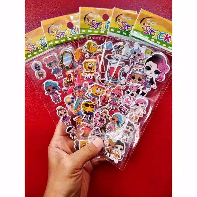 Jual stiker sticker timbul karakter / stiker tempel anak motif lucu ...