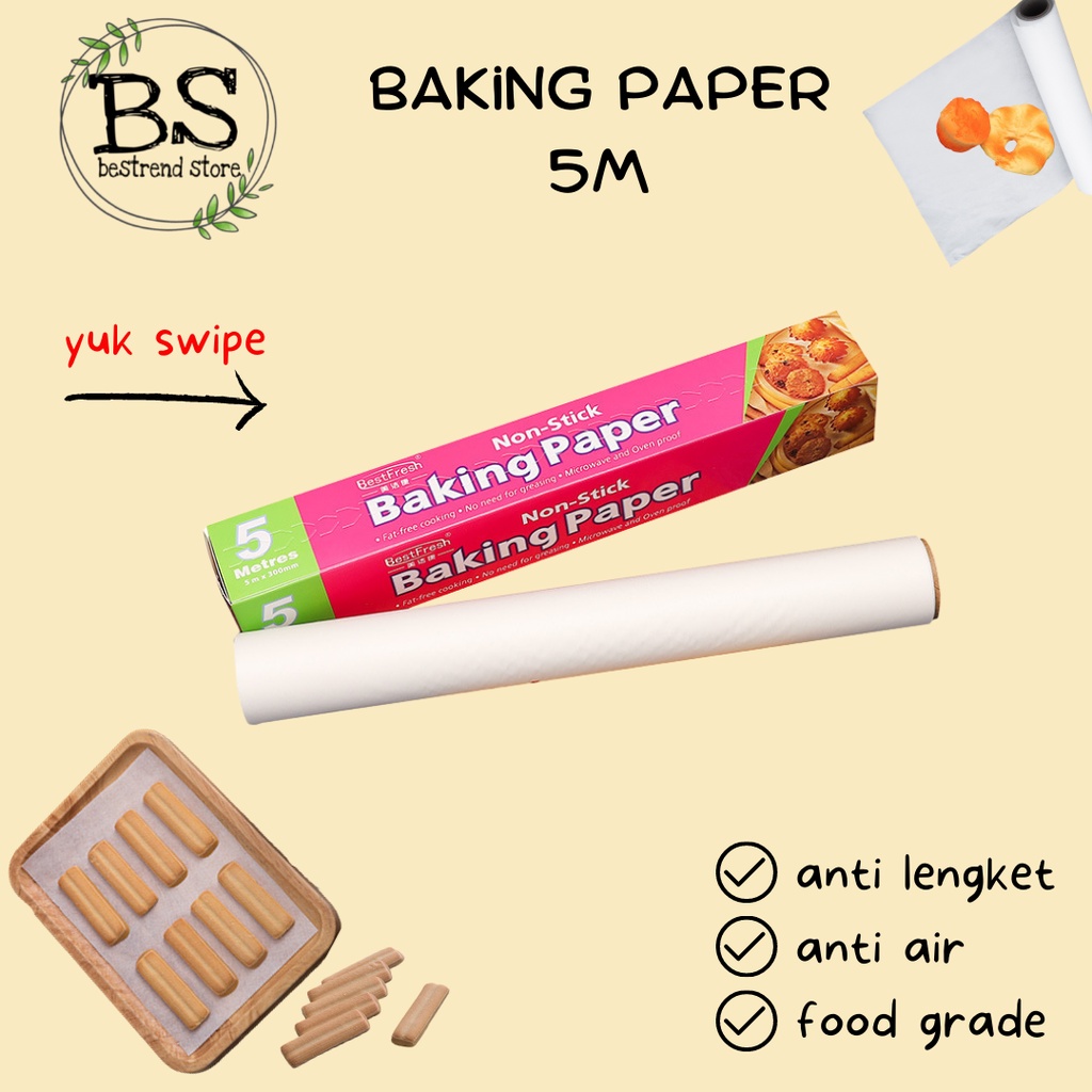 Jual Baking Paper Non Stick Kertas Roti Alas Loyang Kue Anti Lengket ...