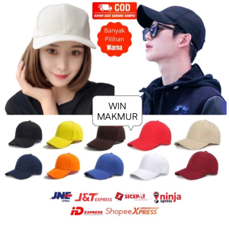 Jual topi polos / topi hitam / topi bagus / topi fashion / topi cowok ...