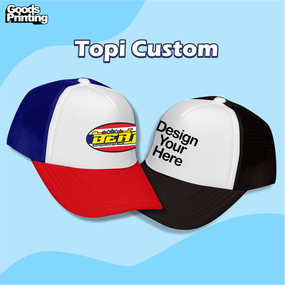 Jual Topi Custom / Topi Trucker Custom Sablon / Bebas Desain | Shopee ...