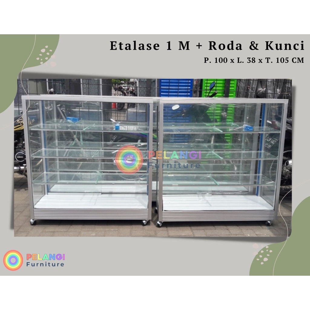 Jual ETALASE ALUMINIUM KACA (1 M) | Shopee Indonesia