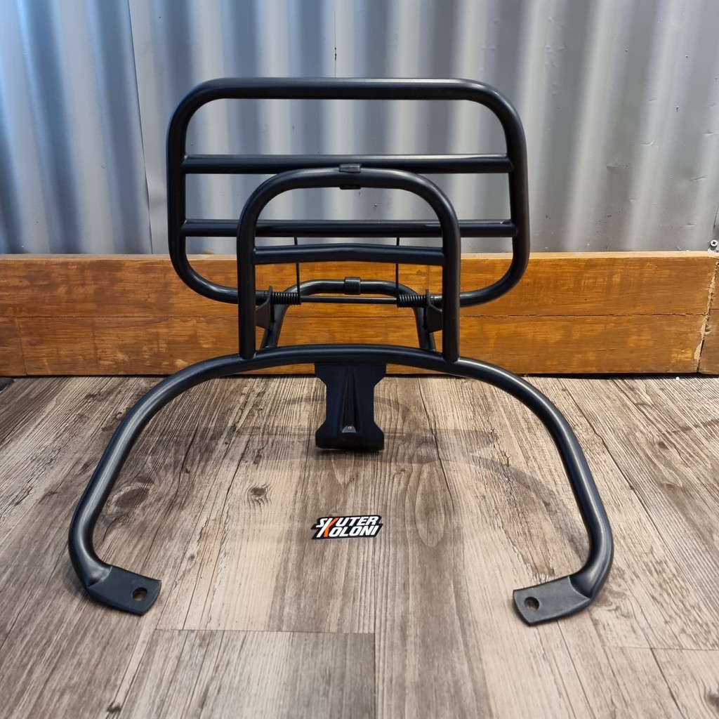 Jual Vespa Back Rack Rak Belakang Black hitam Vespa LX S LXV | Shopee ...