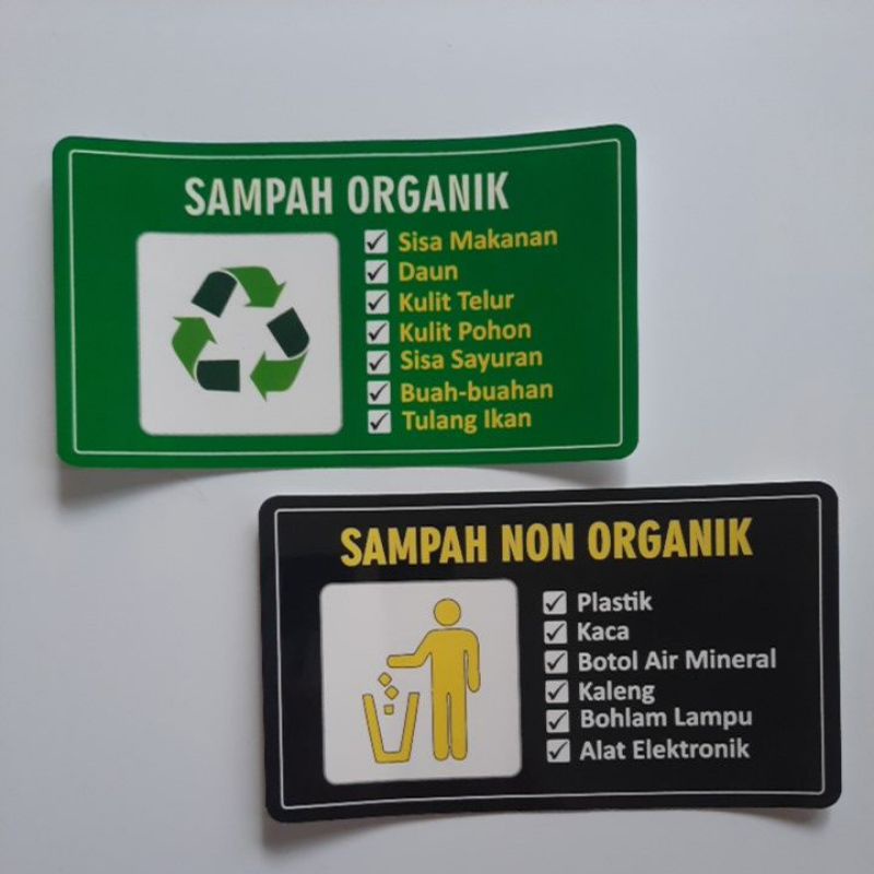 Jual Stiker Sampah Organik dan Non Organik | Stiker Tempat Sampah ...