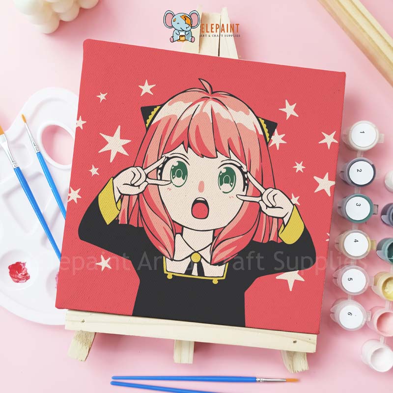 Jual Paint By Number 20x20cm Anime Anya Peace DIY Painting Kit Spy x ...