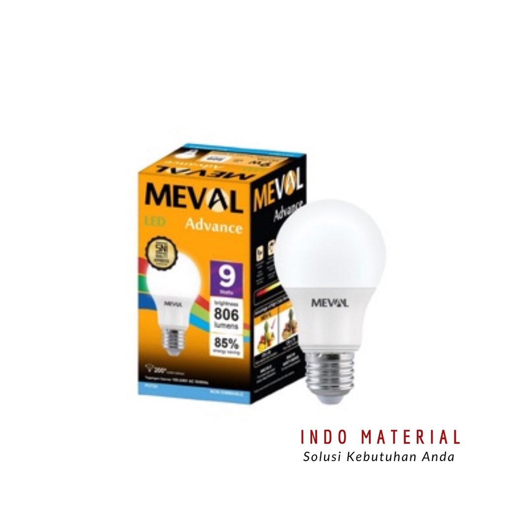 Jual Lampu Meval 9W Advance LED Bulb Putih | Shopee Indonesia