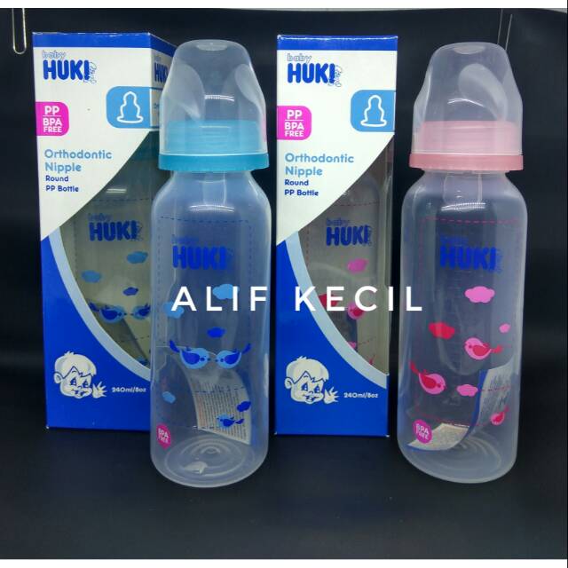 Jual Baby Huki Botol Susu 240ml dengan Nipple Dot Orthodontic CI-0332 ...