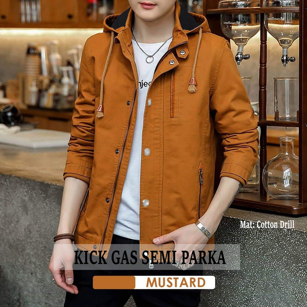 Jual JAKET PARKA PRIA SIZE L LD 108 CM / semi parka/ jaket Korea ...