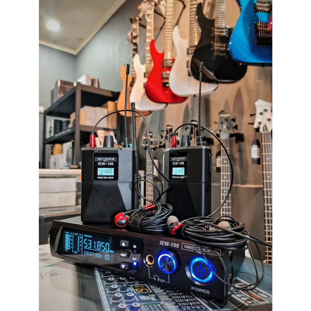 Jual wireless in ear monitor system RECORDING TECH IEW-100 untuk 2 ...
