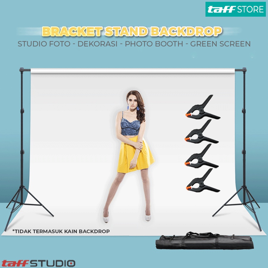 Jual TaffSTUDIO Tiang Backdrop Stand Background Bracket Foto Studio ...