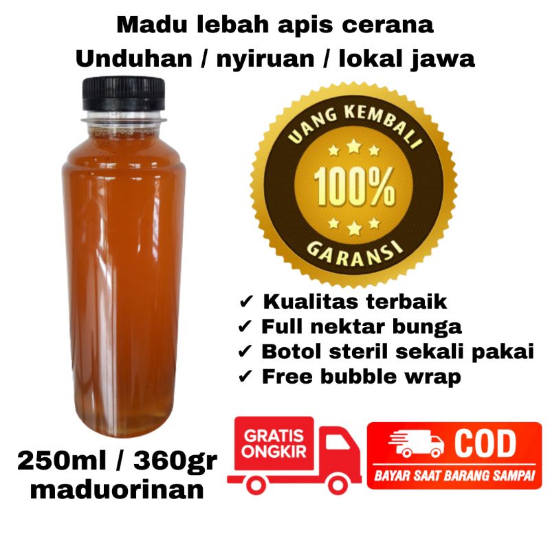 Jual Madu asli murni lebah cerana liar hutan multiflora unduhan nyiruan ...