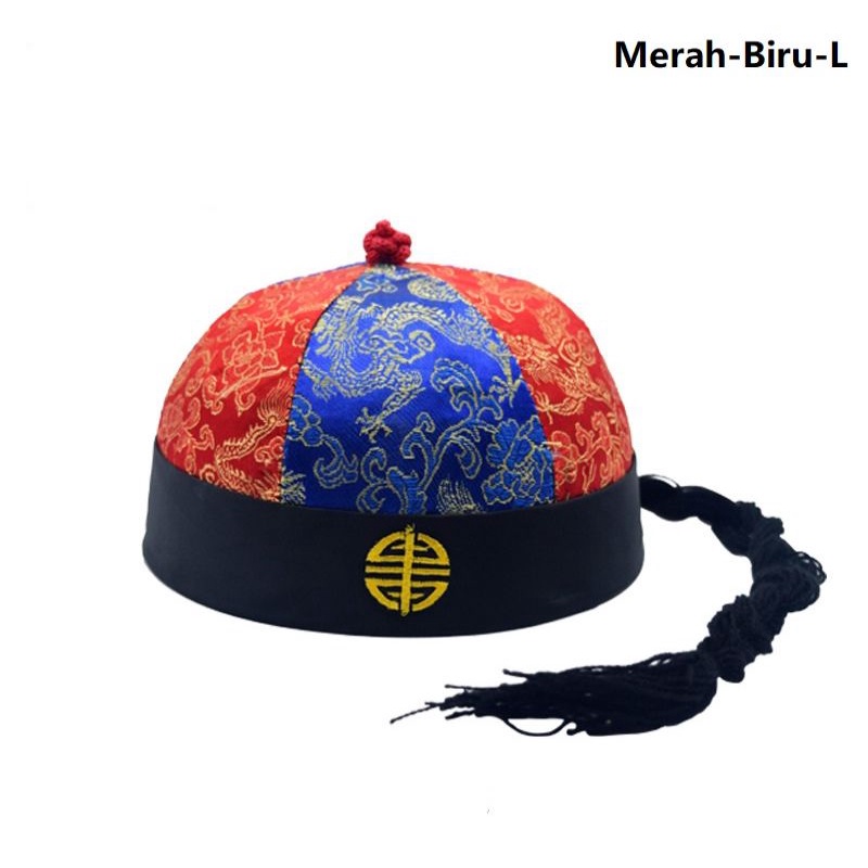 Jual Topi Ekor Rambut / Topi Imlek Sincia / Topi Cheongsam Ada Ekor ...