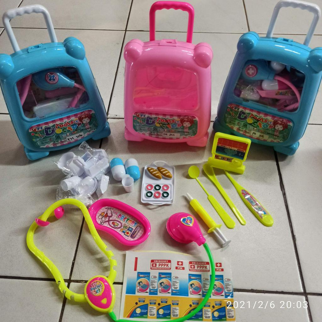 Jual Mainan dokter koper anak dengan roda warna random / Mainan Edukasi ...