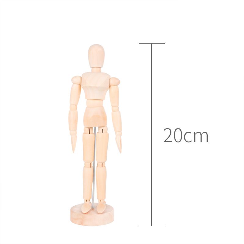 Jual Manekin Kayu Full Body Wooden Manikin / Action Figure Manekin - 4. ...