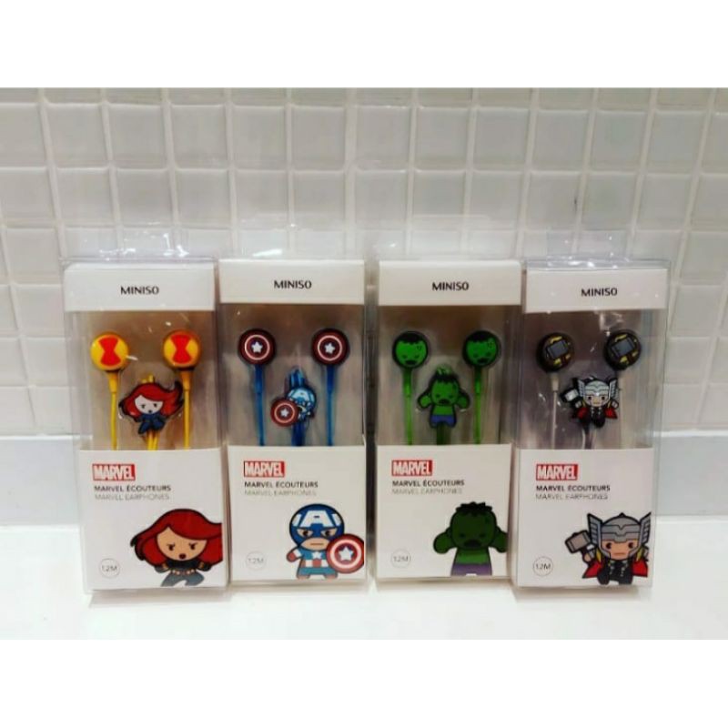 Jual Miniso Earphone Marvel | Shopee Indonesia