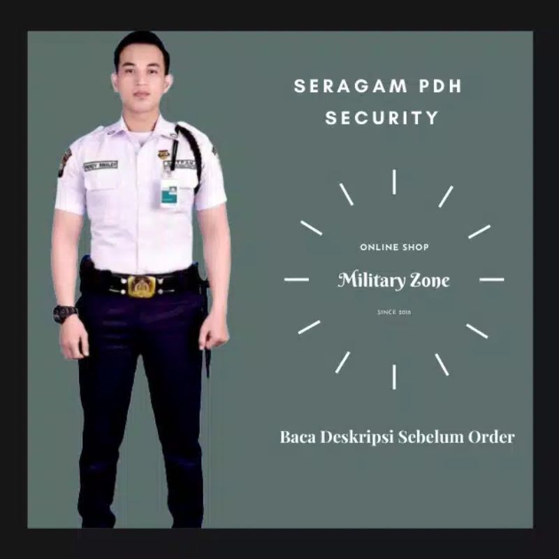 Jual KA SERAGAM PDH SECURITY SATPAM + ATRIBUT TEMPEL (TANPA NAMA ...
