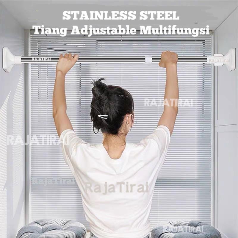 Jual TIANG PIPA TONGKAT STAINLIST FLEKSIBEL 50CM-500CM TANPA PAKU/TIANG ...