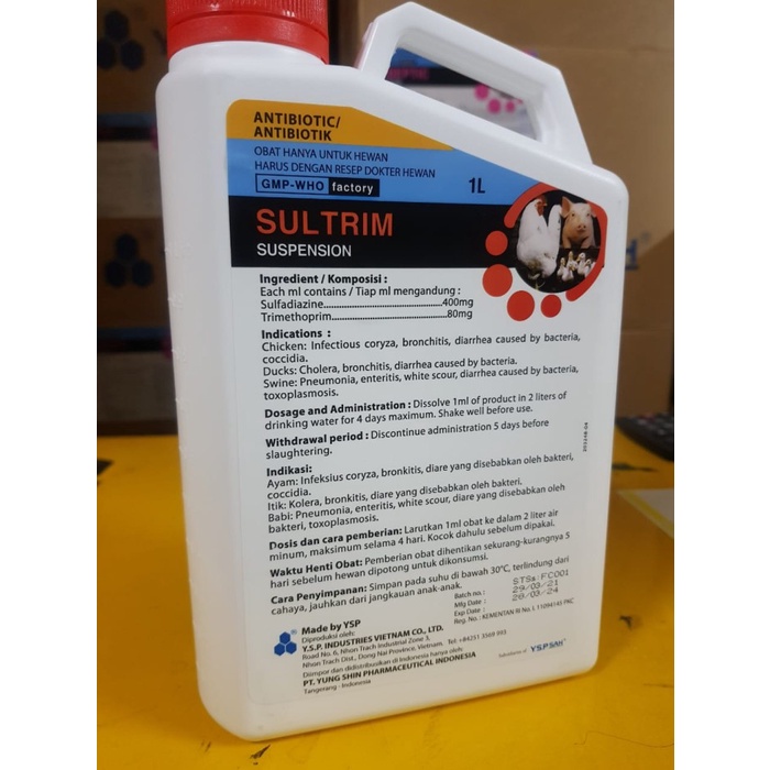 Jual sultrim 1 liter - mengatasi infeksi bakteri pada hewan ternak ...