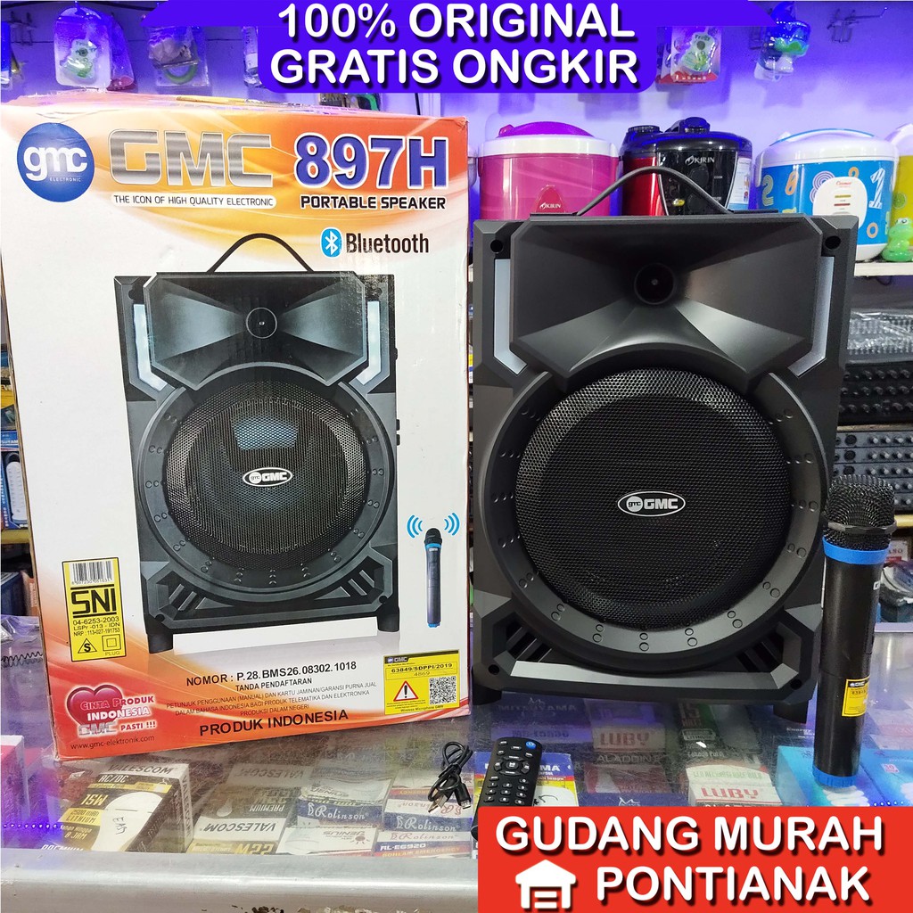 Jual Speaker GMC 897H aktif portable 8 inch 8" Bluethoot Meeting ...