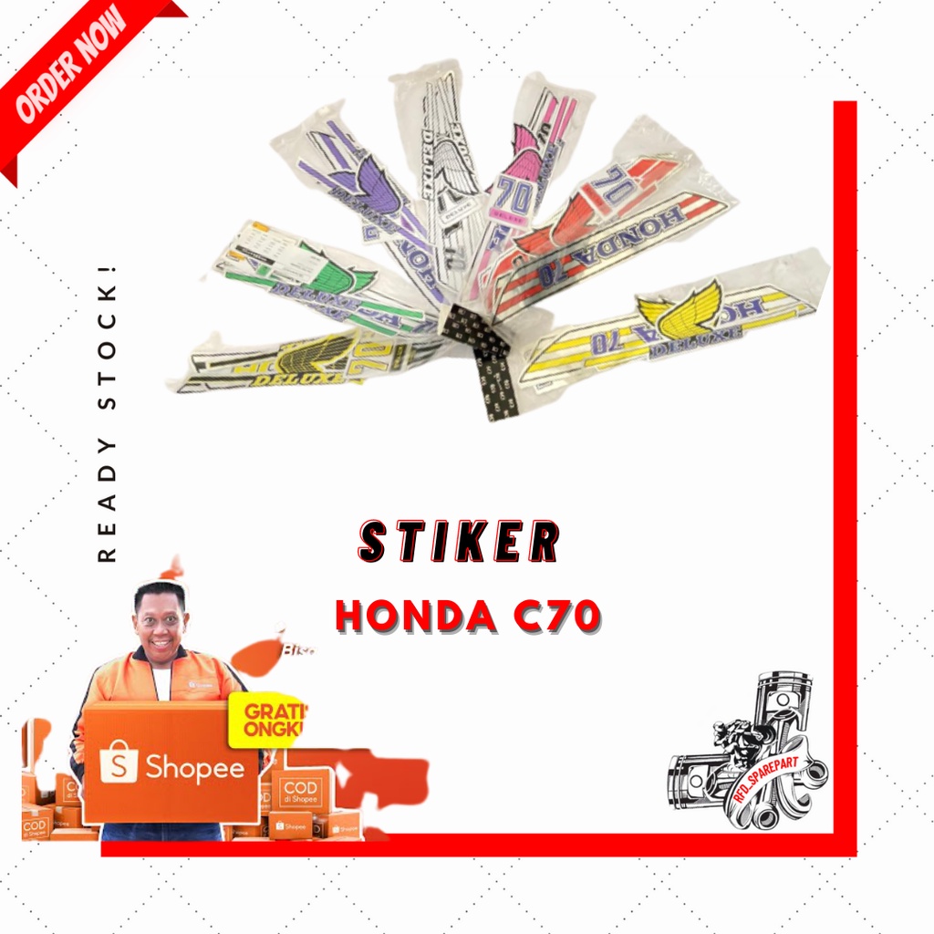 Jual Stiker Strip Striping Body Motor Honda C70 ulung Classic Murah ...