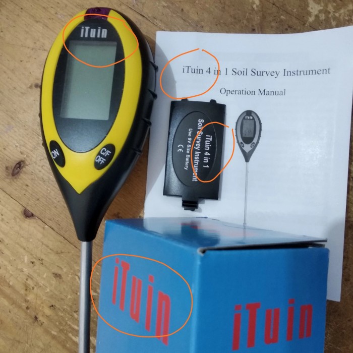 Jual iTuin Alat Ukur Tanah Digital Ph Meter Soil Test 4 in 1 Moisture ...