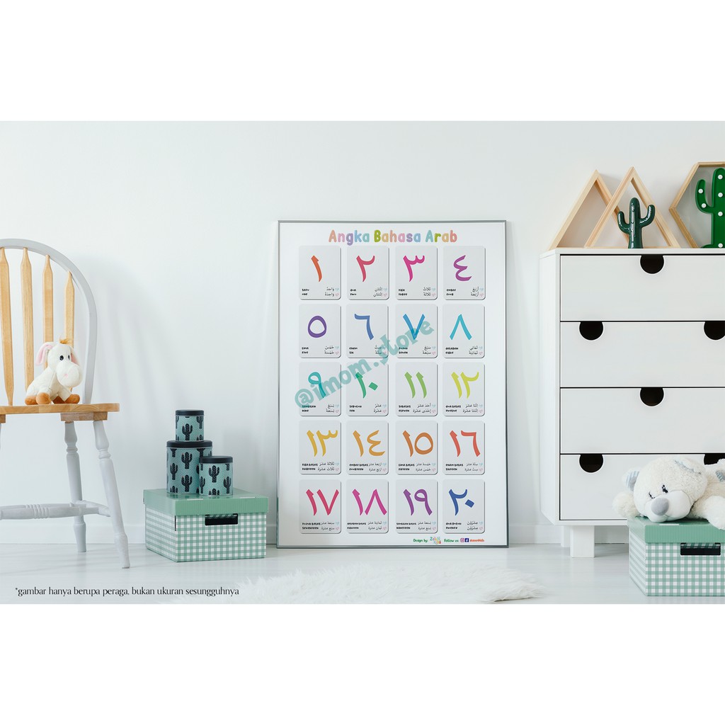 Jual Poster Angka Arab 1-20 - Poster Edukasi Anak PAUD TK SD, Hampers ...