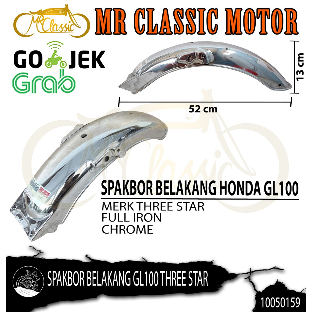 Jual Spakbor/Slebor Belakang Motor Honda GL100 Standard Chrome Custom ...
