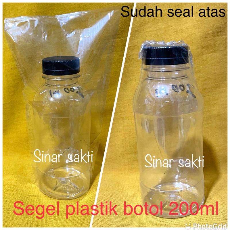 Jual segel plastik botol 200ml / plastik segel 200ml / plastik shrink ...