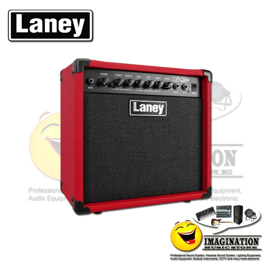 Jual Laney LX20R RED 20W Guitar Combo Amplifier Red with Reverb ...