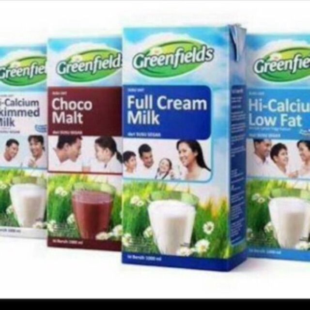 Jual Susu greenfields uht 1 liter | Shopee Indonesia